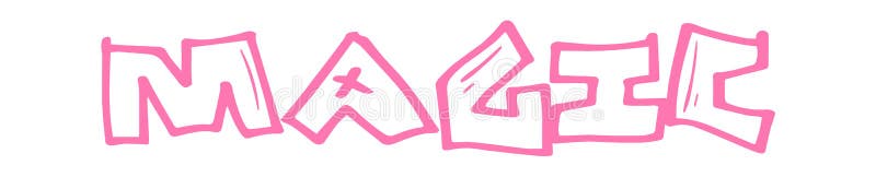 Magic Lettering Street Graffiti Stock Vector - Illustration of vector ...