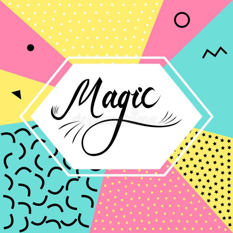 Magic lettering text. stock vector. Illustration of fairy - 100188778