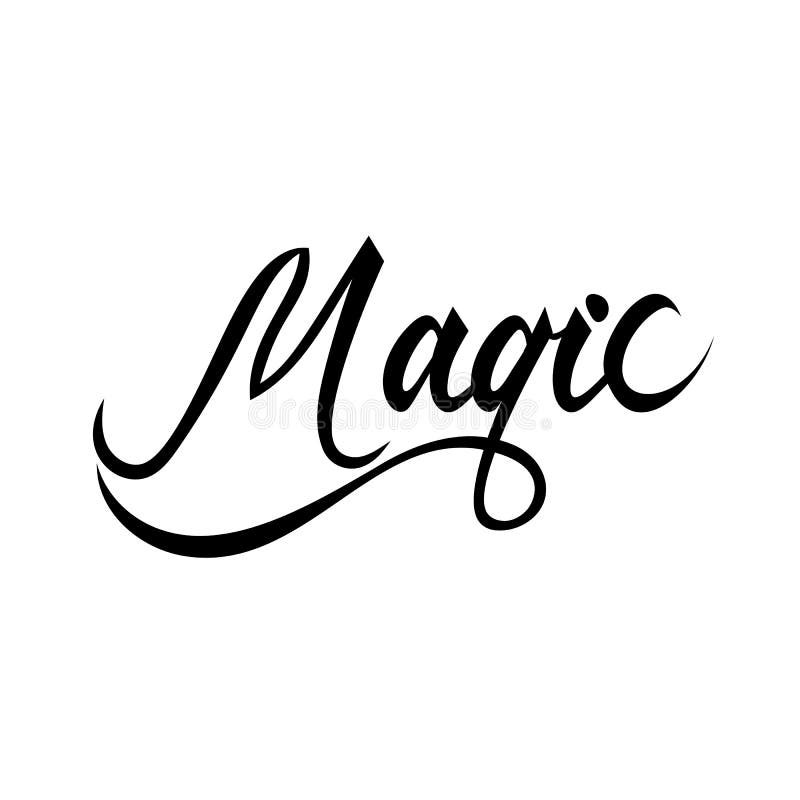 Magic lettering text. stock vector. Illustration of handwritten - 99280887
