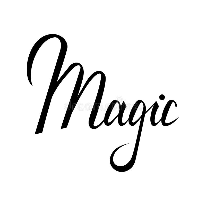 Magic lettering text. stock vector. Illustration of fairy - 100188778