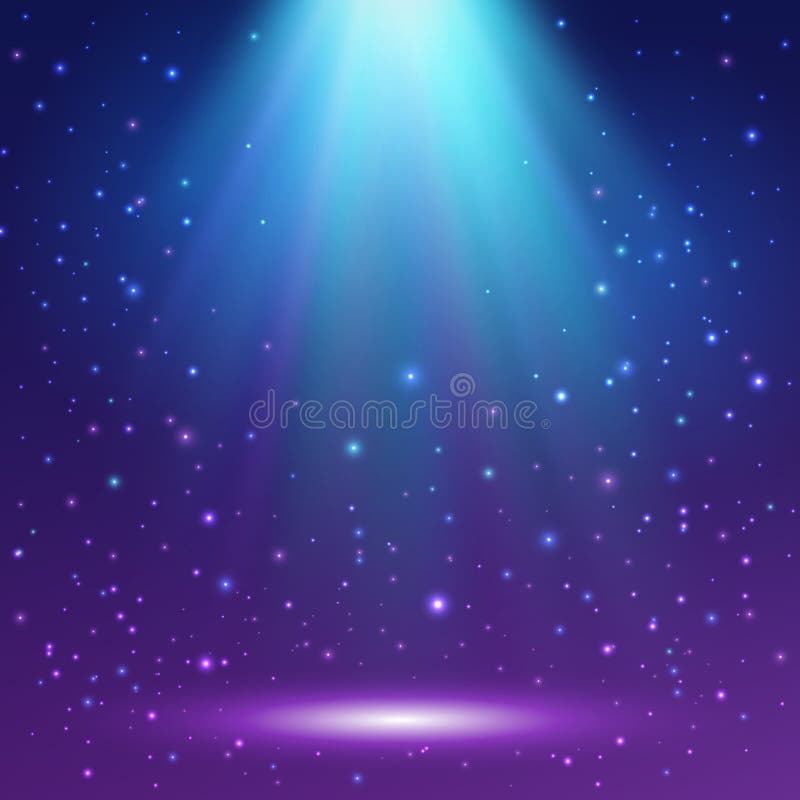 Magic Light Background. Blue Shining Light. Sparkle Star. Vector ...