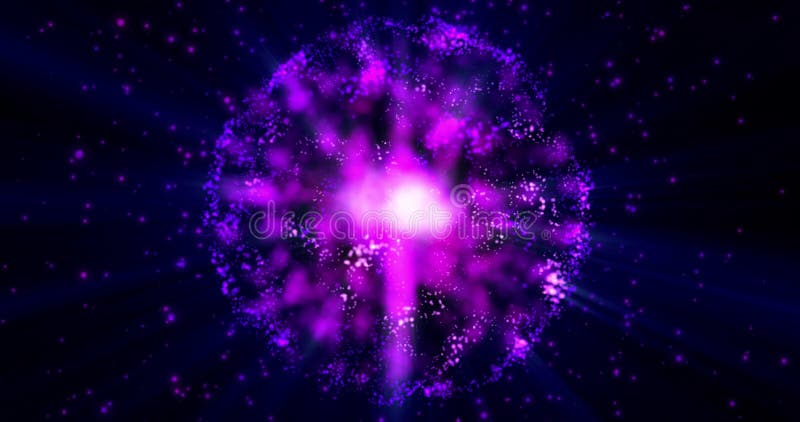 Magic Light Ball, Energy Sphere of Particles and Waves, Glows with Neon ...