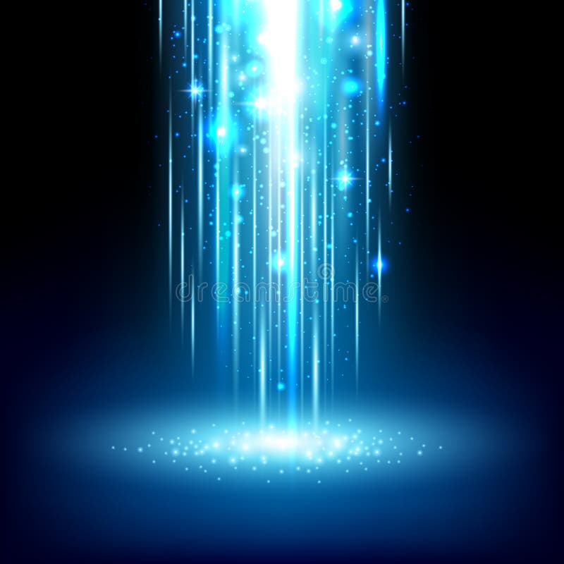 Magic Light Effect Shiny Sparkles Falling Abstract Background. Stock ...