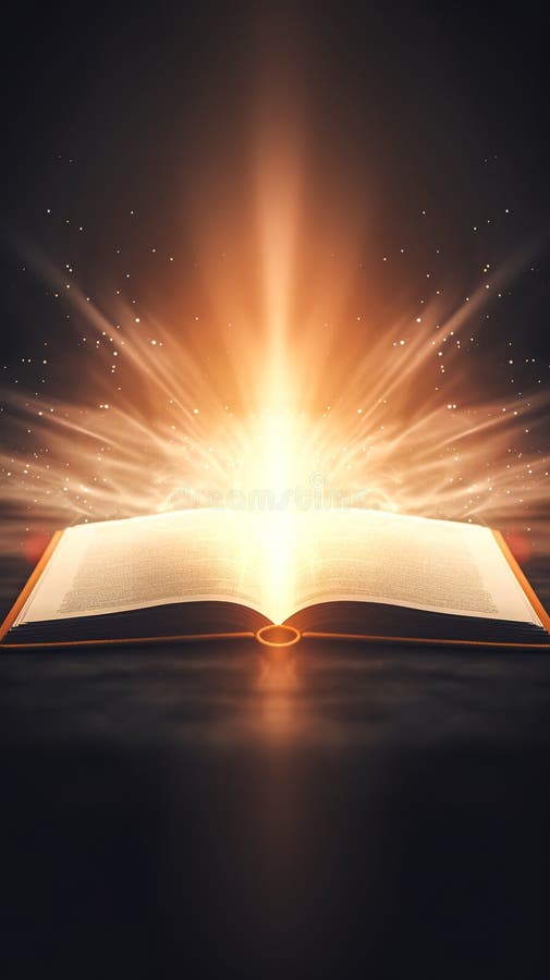 Bright Lighting Coming Out of Book, Knowledge is Power, Read More ...