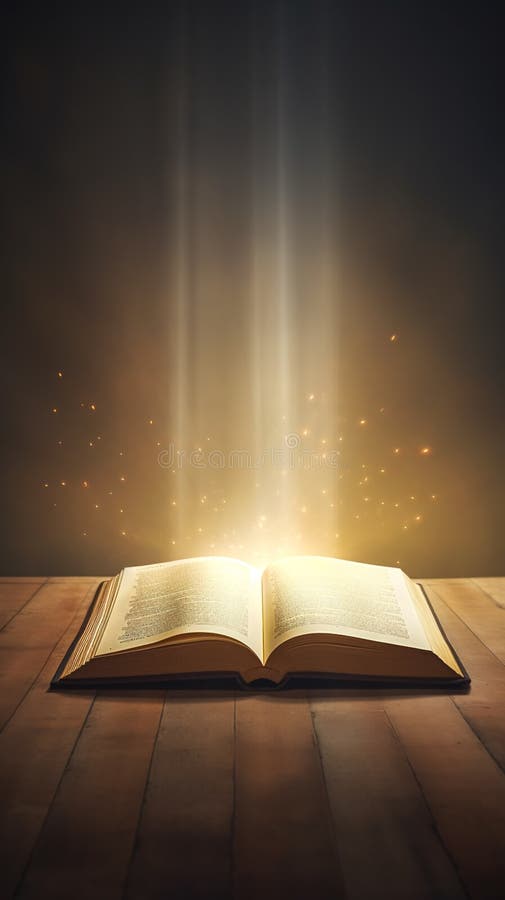 Bright Lighting Coming Out of Book, Knowledge is Power, Read More ...