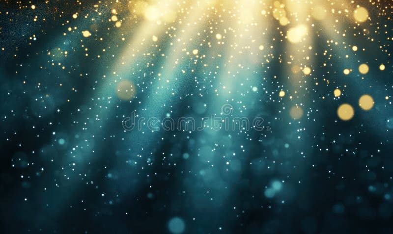 Magic Light Rays with Sparkling Bokeh Effect Stock Image - Image of ...