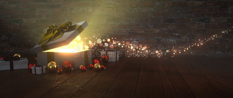 Magic Lights Christmas Banner Stock Illustration - Illustration of ...