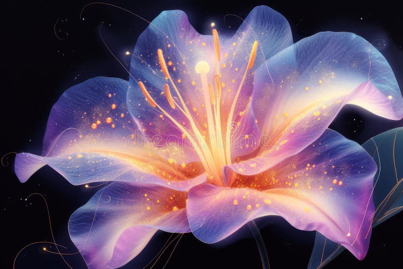 Magic Lily Flower stock illustration. Illustration of isolated - 327349929