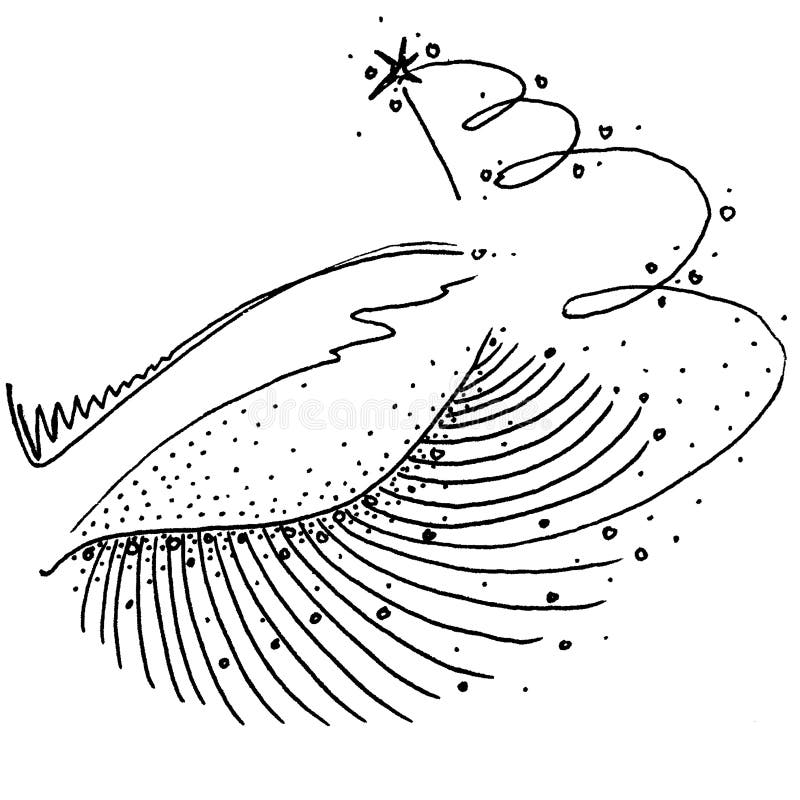 Magic and Long Eyelashes. Swing a Magic Wand Stock Illustration ...