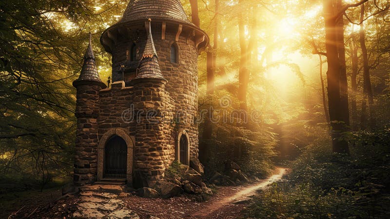 A Magic Castle. Fairy Tale Castle Illustration Stock Vector ...