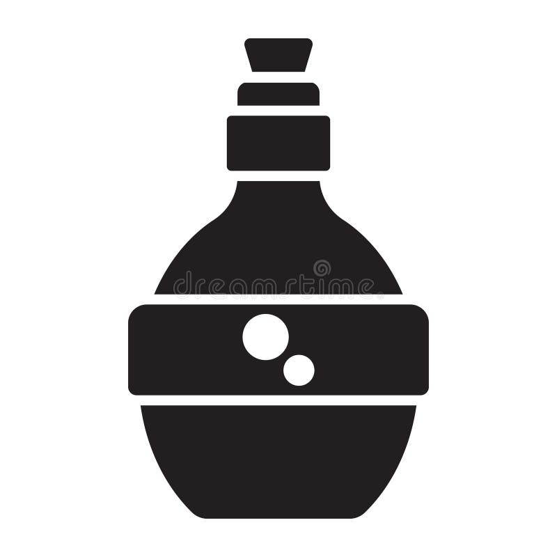 Magic Mana Potion Bottle Flat Icon for Apps or Websites Stock Vector ...