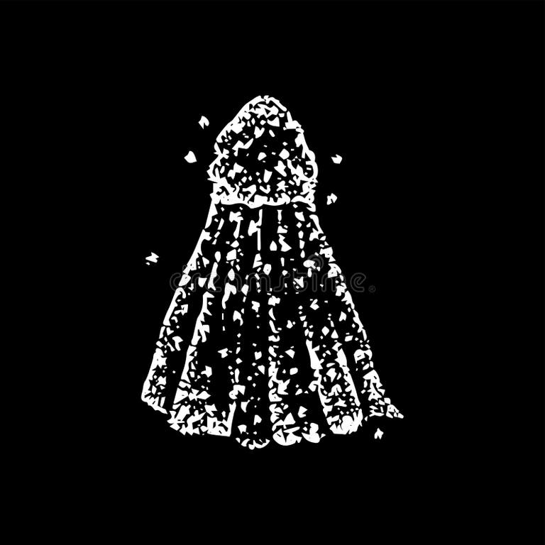 Magic Mantle Black Dotwork stock vector. Illustration of superhero ...