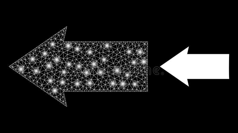 Polygonal Wire Frame Mesh Left Direction with Magic Stock Vector ...