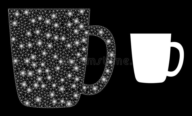 Polygonal 2D Mesh Mug with Magic Stock Vector - Illustration of icon ...