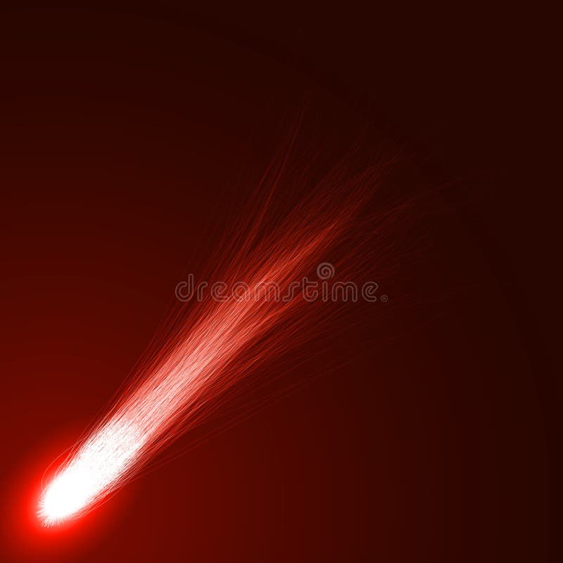 Magic Meteor with Smooth Tails Stock Vector - Illustration of core ...