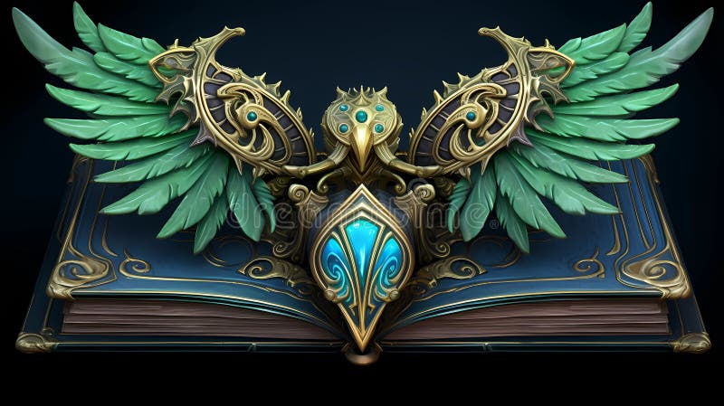 Image Open Antique Spell Book with Closed Wizard Diary. Magic Vintage ...