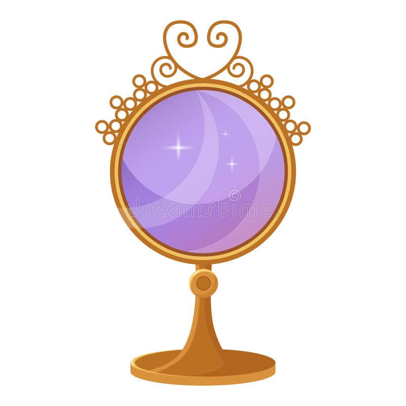 Magic Mirror in Wooden Frame Stock Vector - Illustration of vector ...