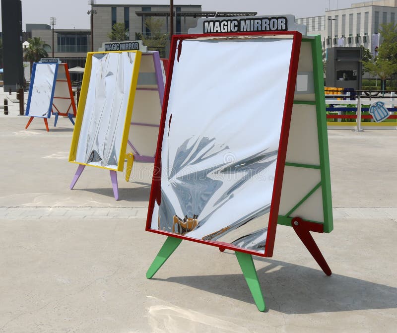 Magic Mirrors in a Bright Frame. Stock Photo - Image of mystery ...