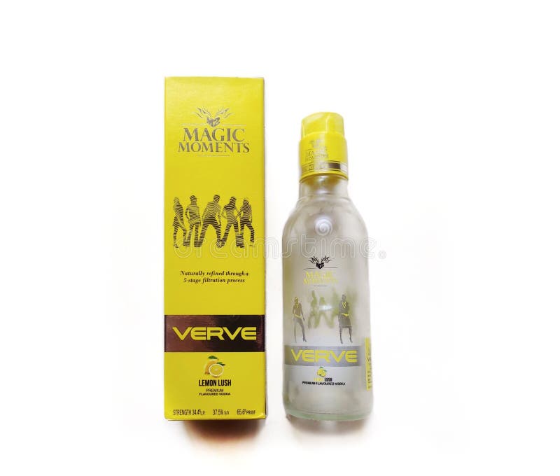Magic Moments Verve Lemon Lush Premium Flavoured Vodka. Editorial ...