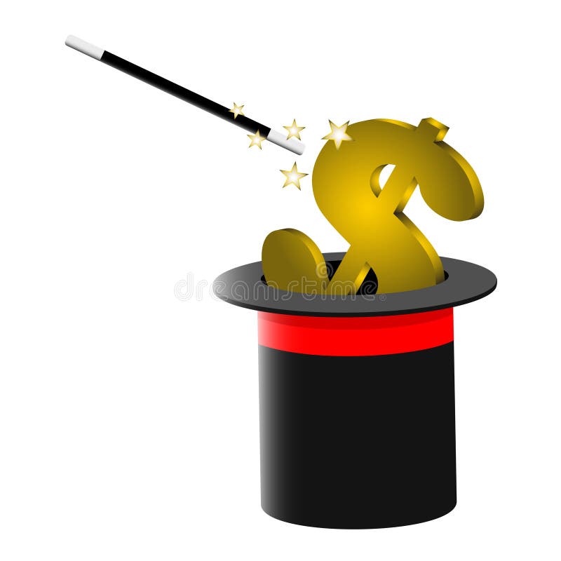 Magic money stock vector. Illustration of hidden, innovation - 19143427