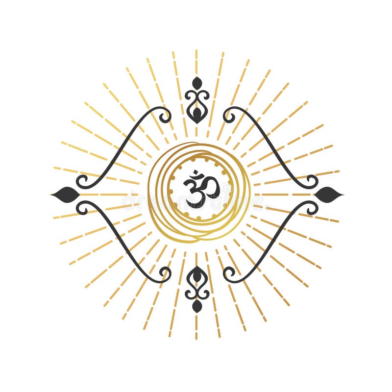 Magic Moon Gold Astrology. Boho Vector Illustration. Stock Vector ...