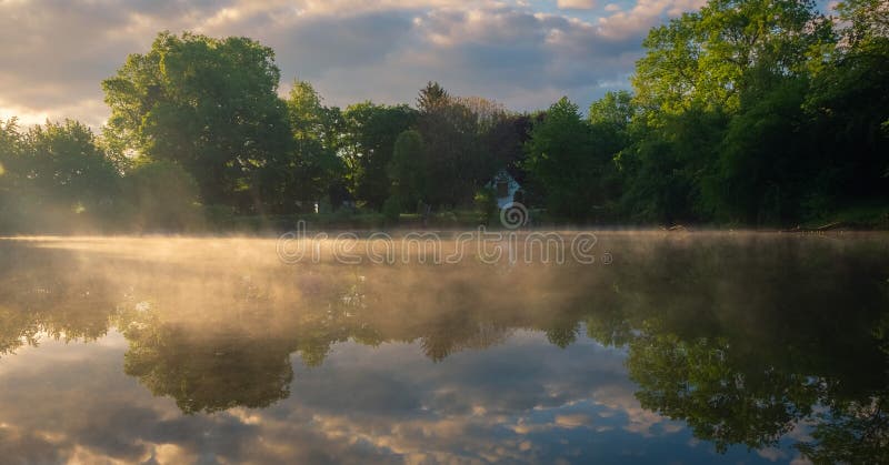 Magic morning on the lake stock image. Image of landscape - 184772161