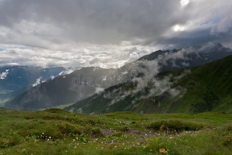 Magic mountain landscape. stock photo. Image of cloud - 33831866