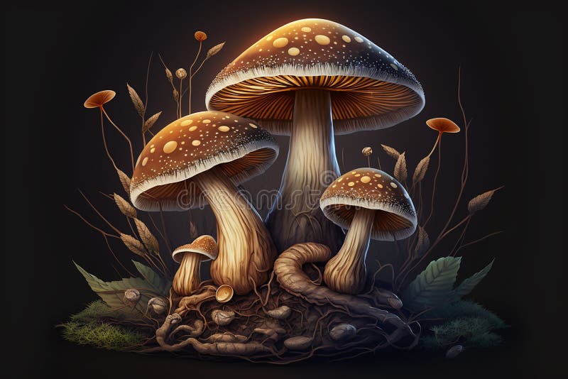 Night Toadstools Stock Illustrations – 124 Night Toadstools Stock ...