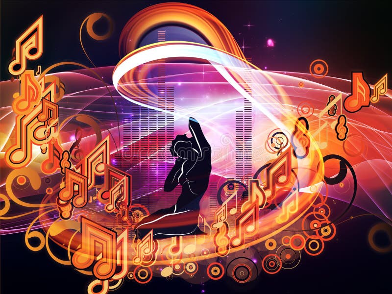 Background with Music Notes Stock Vector - Illustration of symphony ...