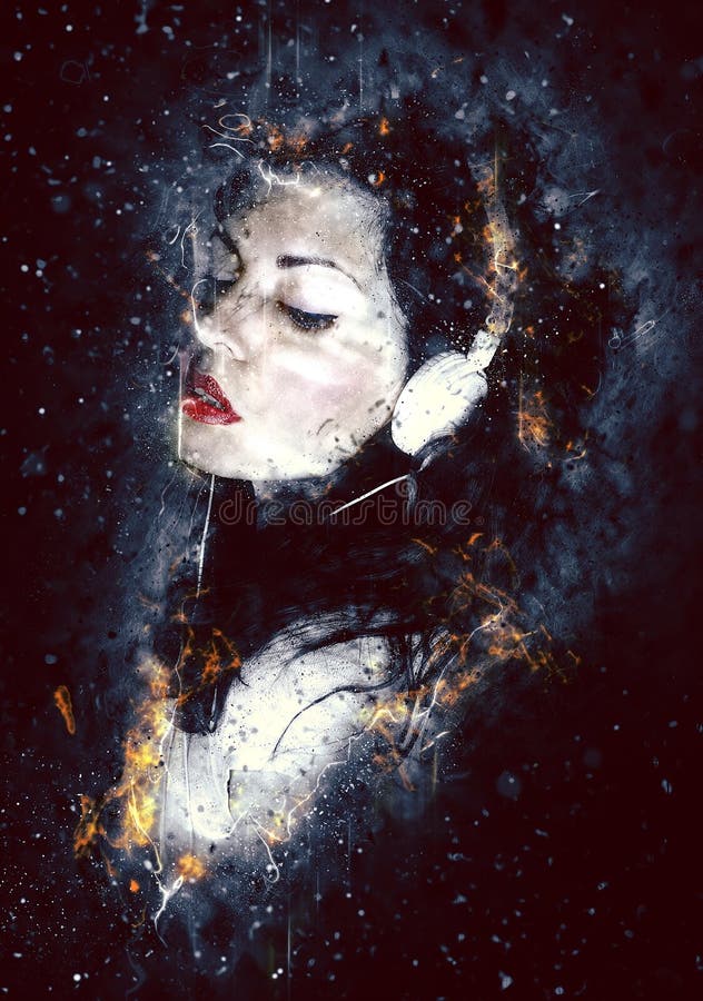 Magic of music stock image. Image of girl, style, woman - 54081413