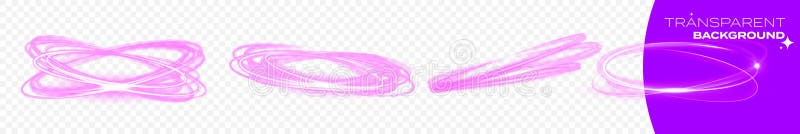 Magic Neon Circle Light Effect. Vector Purple Glow Sparkling Ring ...