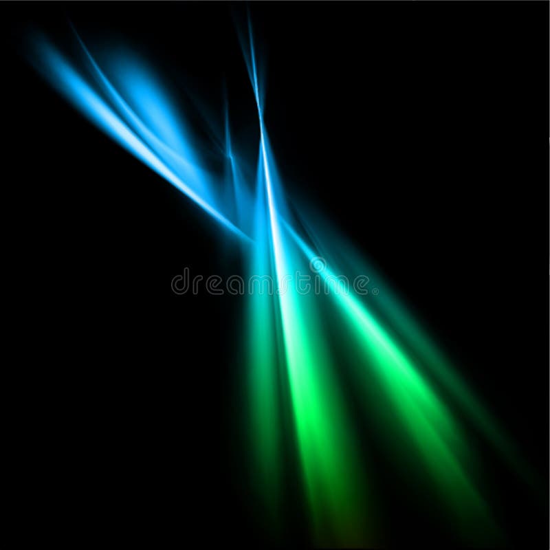 Magic Neon Light Blue Lines. Vector Stock Vector - Illustration of ...