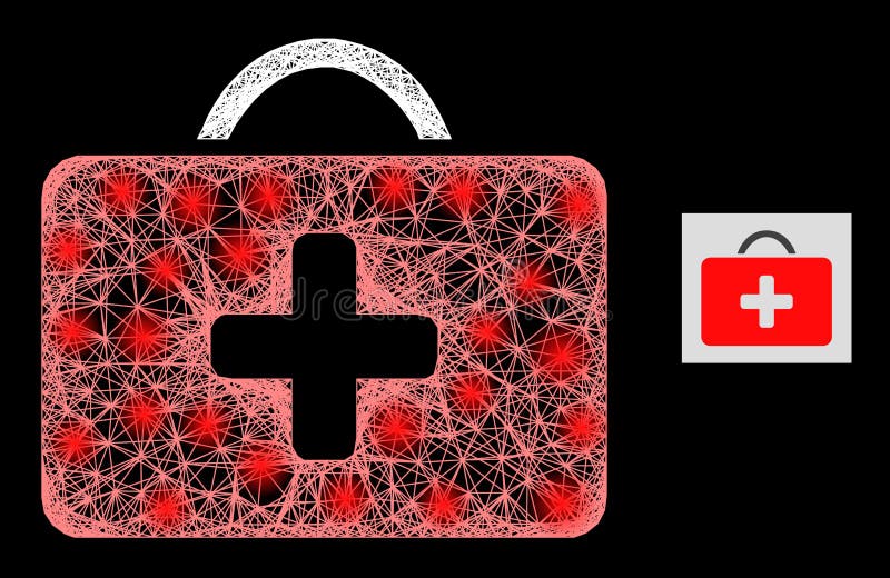 Magic Net Mesh Medical Case with Lightspots Stock Vector - Illustration ...