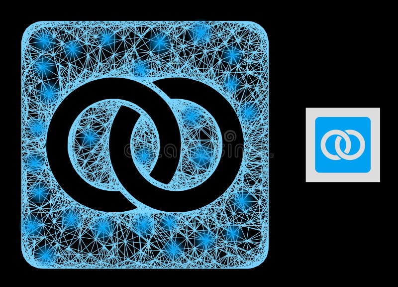 Magic Net Mesh Wedding Rings with Light Spots Stock Vector ...