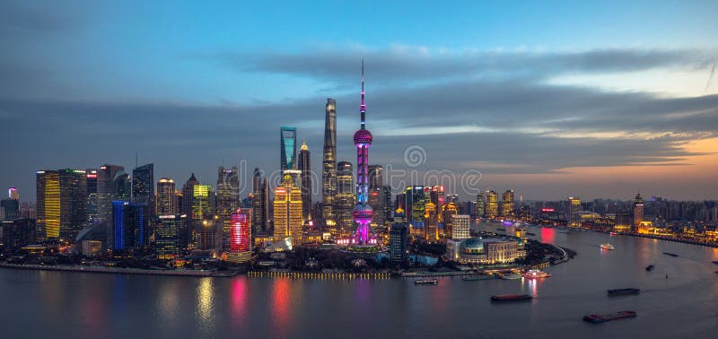 Charming Shanghai Lujiazui Peninsula Stock Photos - Free & Royalty-Free ...