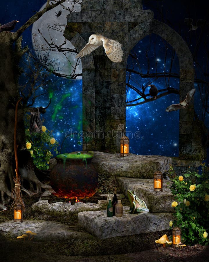 A Magic Night stock illustration. Illustration of magical - 90427763