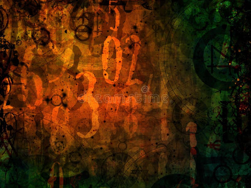 Magic Numbers Astrology Background Illustration Stock Illustration ...
