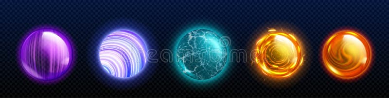 Magic Orb Ball Icon with Glow Effect for Game Stock Illustration ...