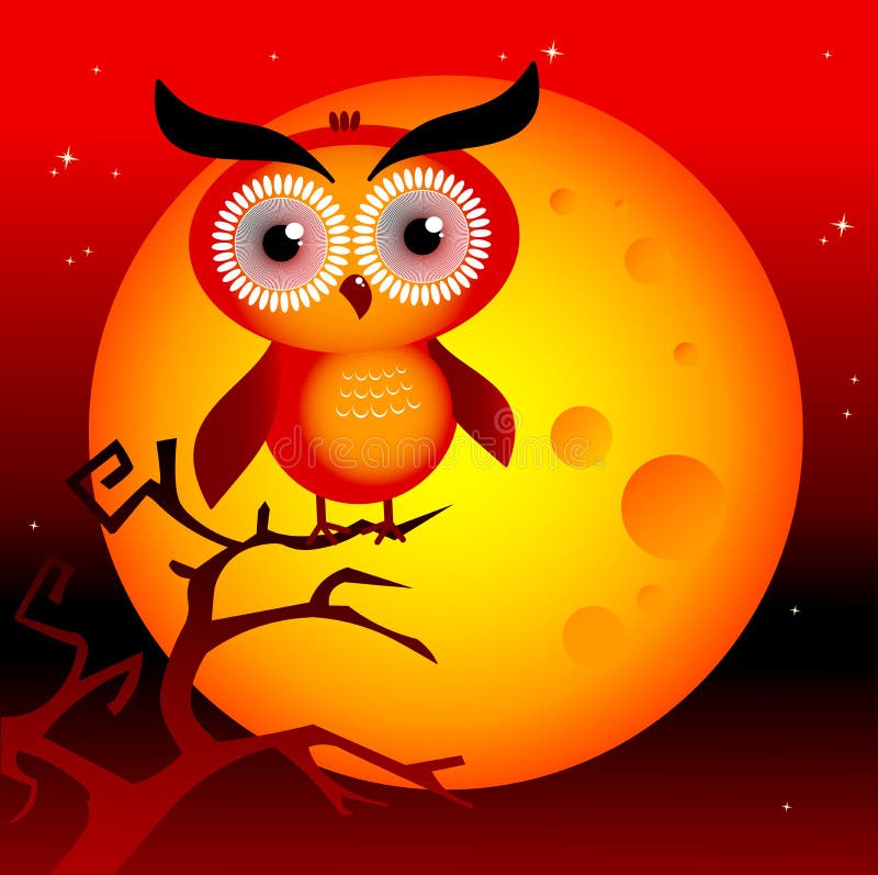 Magic owl stock vector. Illustration of abstract, holiday - 6423638