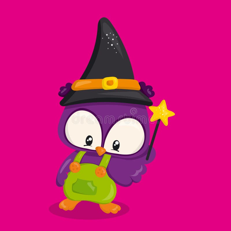 Magic Owl Magic Stick 03 stock vector. Illustration of magic - 198989172