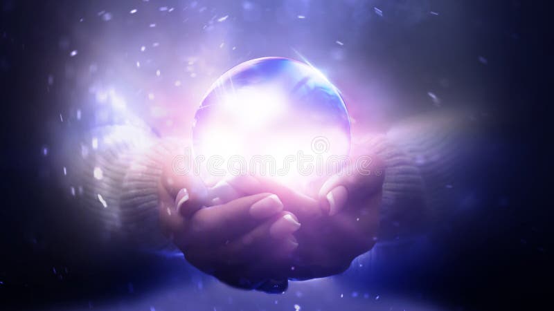 Magic Particles Emanating from Female Hands. Stock Photo - Image of ...