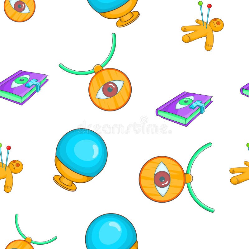 Magic Pattern, Cartoon Style Stock Vector - Illustration of magical ...