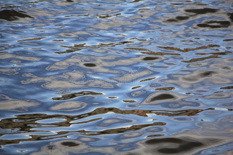 Magic Patterns on the Water. in a Moment Drawn Pattern Stock Photo ...