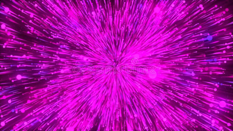 Magic Pink Animation with Sphere of Particles and Rays Becoming Smaller ...