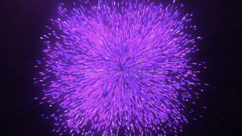 Magic Pink Animation with Sphere of Particles and Rays Becoming Smaller ...