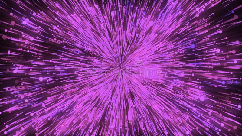 Magic Pink Animation with Sphere of Particles and Rays Becoming Smaller ...