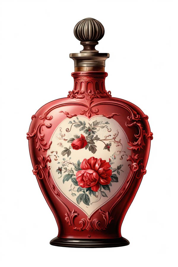 A Magic Potion Bottle with a Heart-shaped Bottle Stock Illustration ...