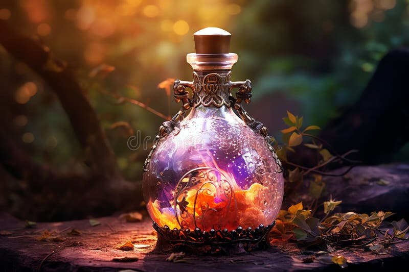 Magic Potion Bottle Magical Fairytale World Stock Illustration ...