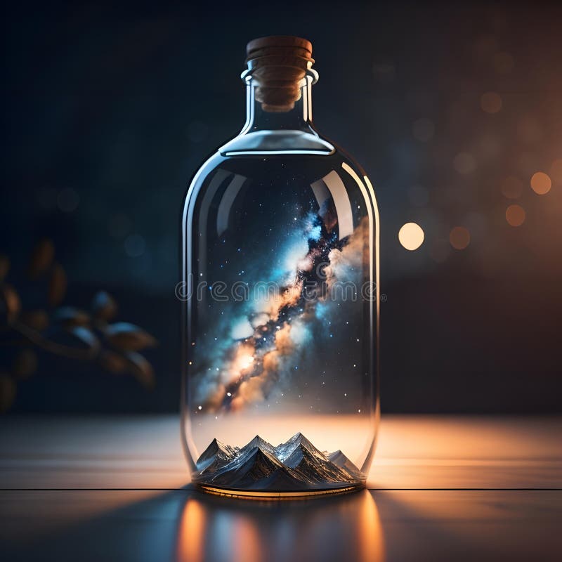 Magic Potion in a Bottle with a Magic Wand. Generative Ai Stock Photo ...