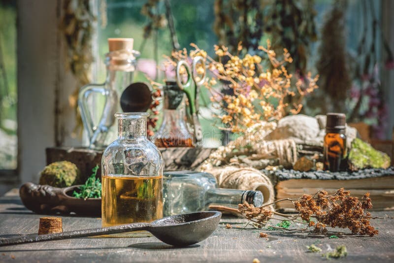 Witchcraft stock image. Image of potion, herbal, essential - 186246425